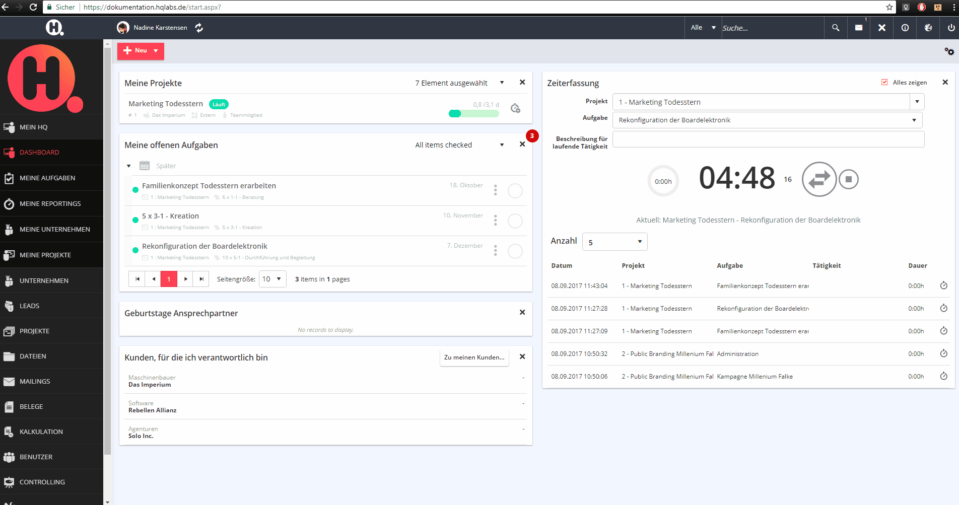 Standardwerte - Projekt